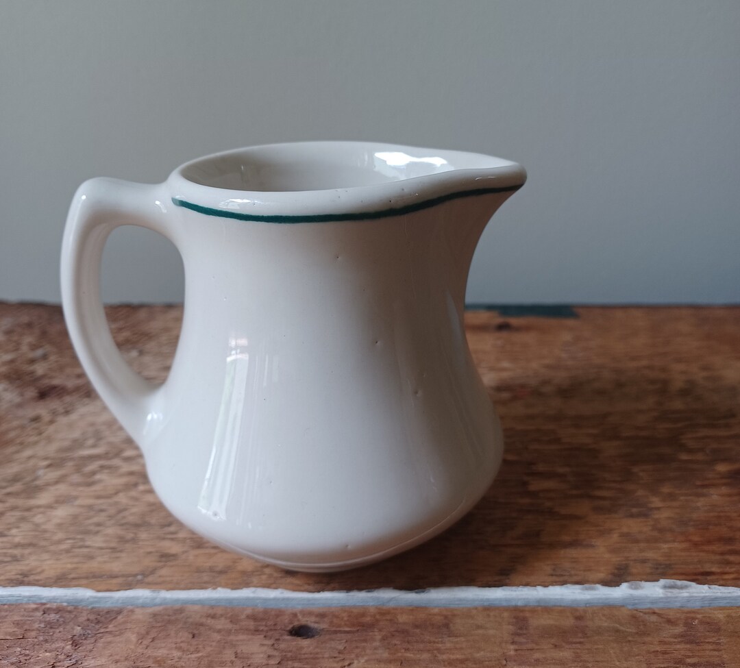 Walker China Restaurantware Green Stripe Heavy Creamer Pitcher 9-53 - Etsy