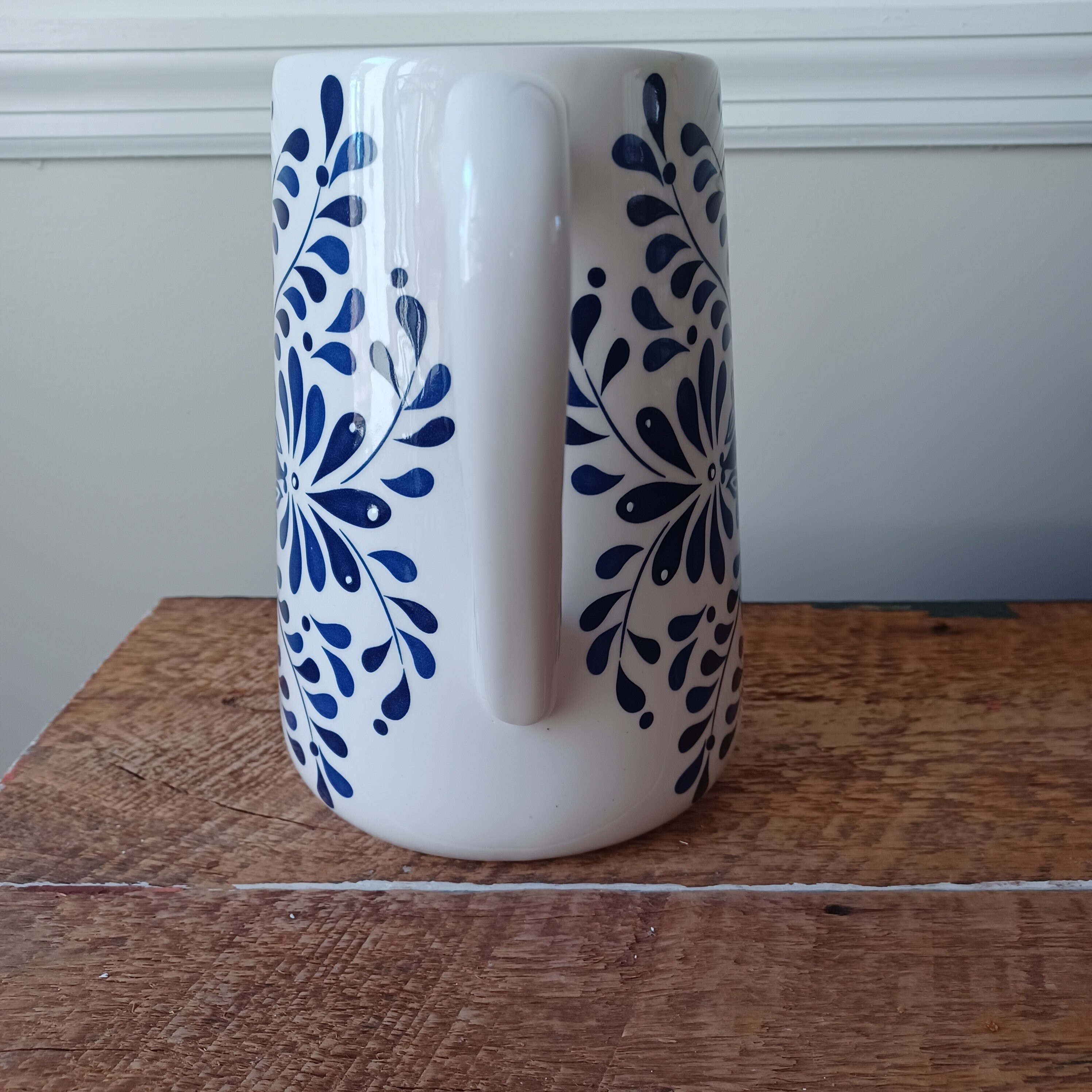Delft Style Blue and White Pitcher - Etsy
