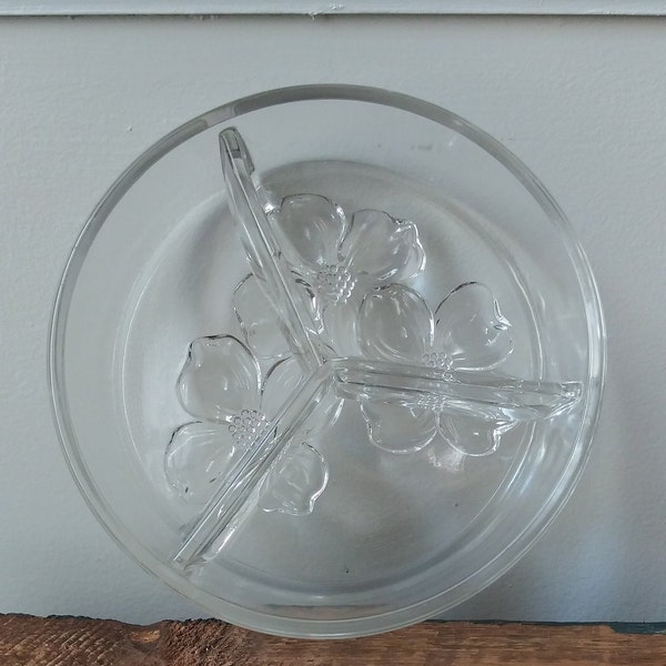 Divided Glass Dish - Etsy