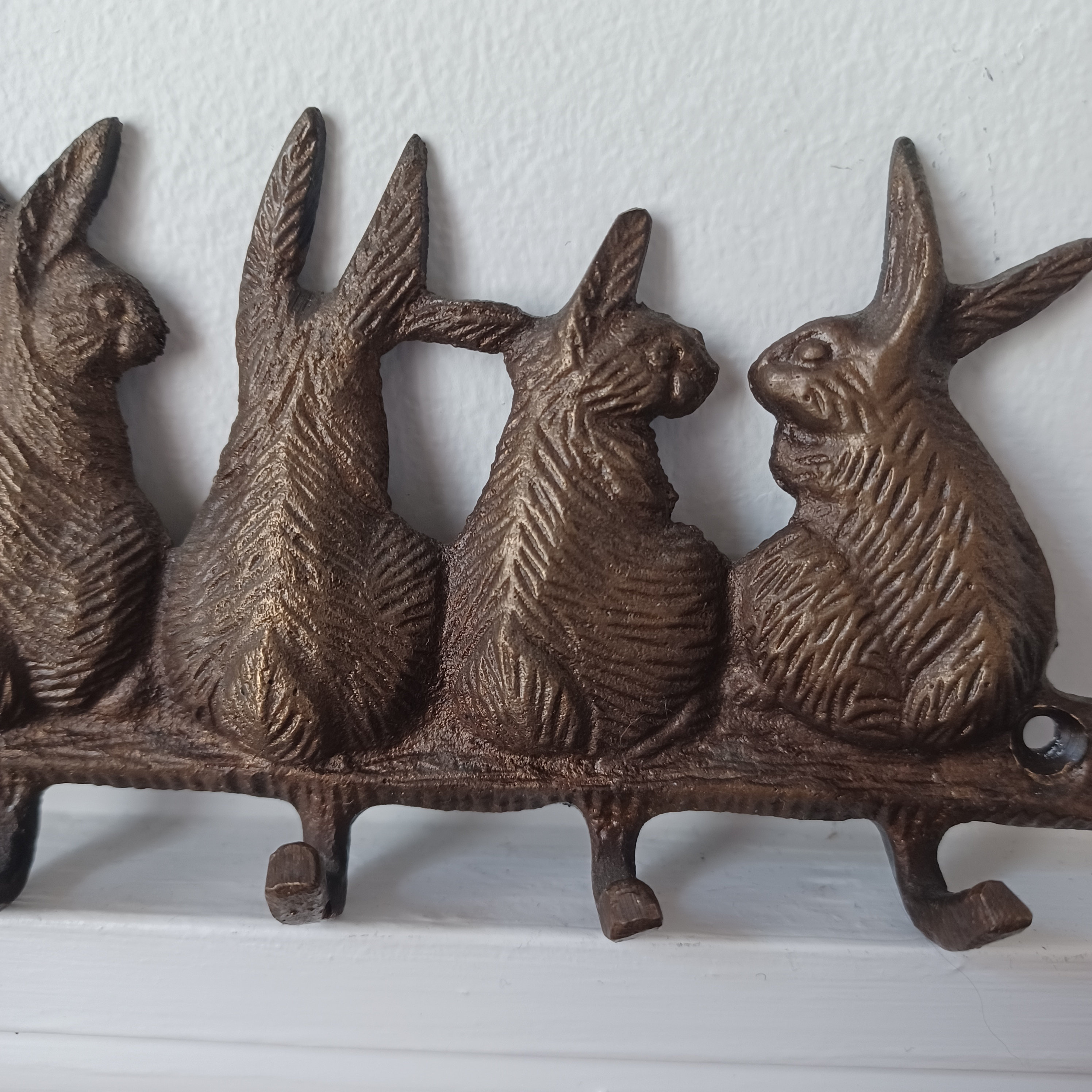 Rustic Metal Rabbit Keys, Jewelry Rack, Holder, Hooks - Etsy
