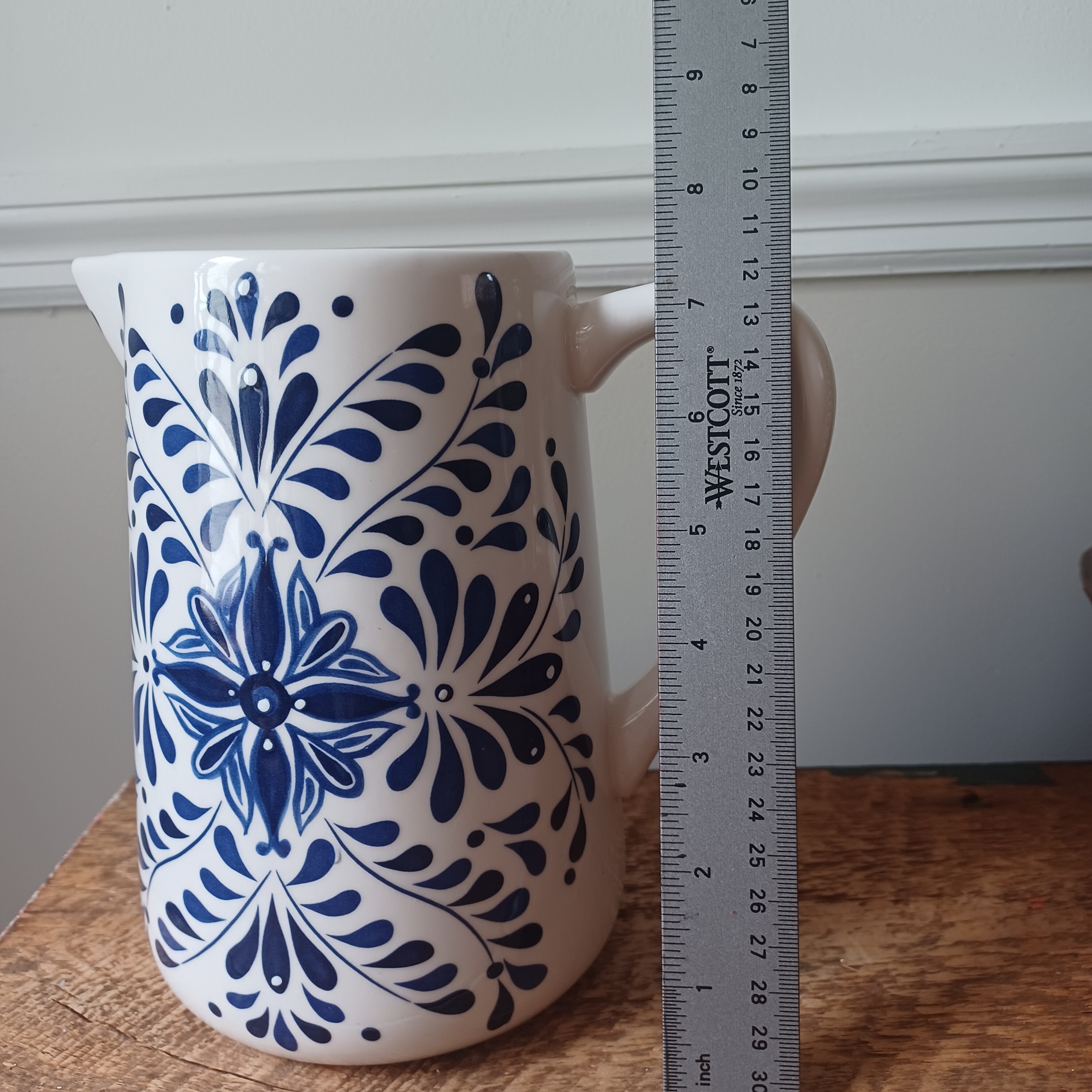 Delft Style Blue and White Pitcher - Etsy