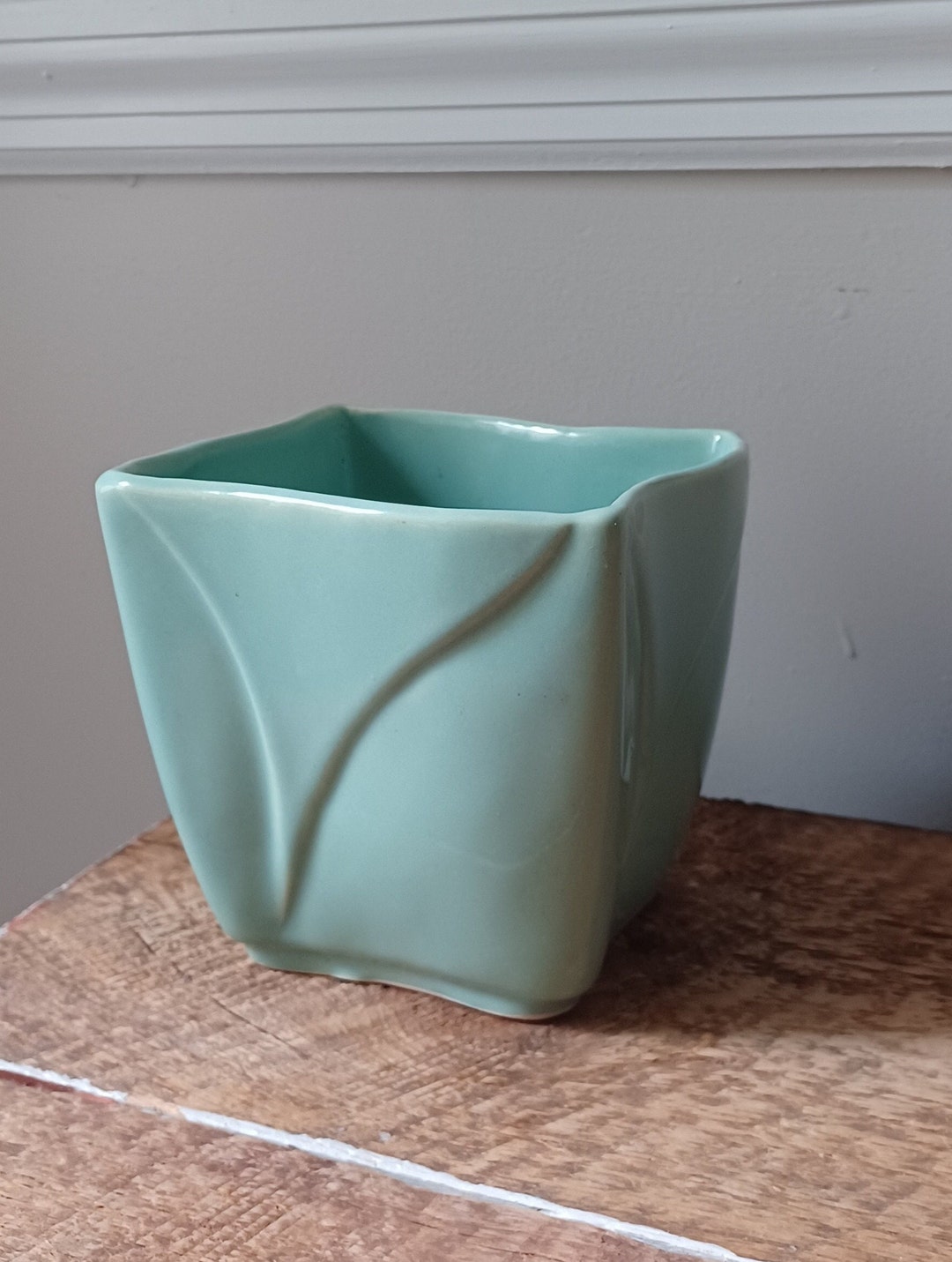Robinson Ransbottom Roseville OH Pottery Seafoam Green Planter - Etsy
