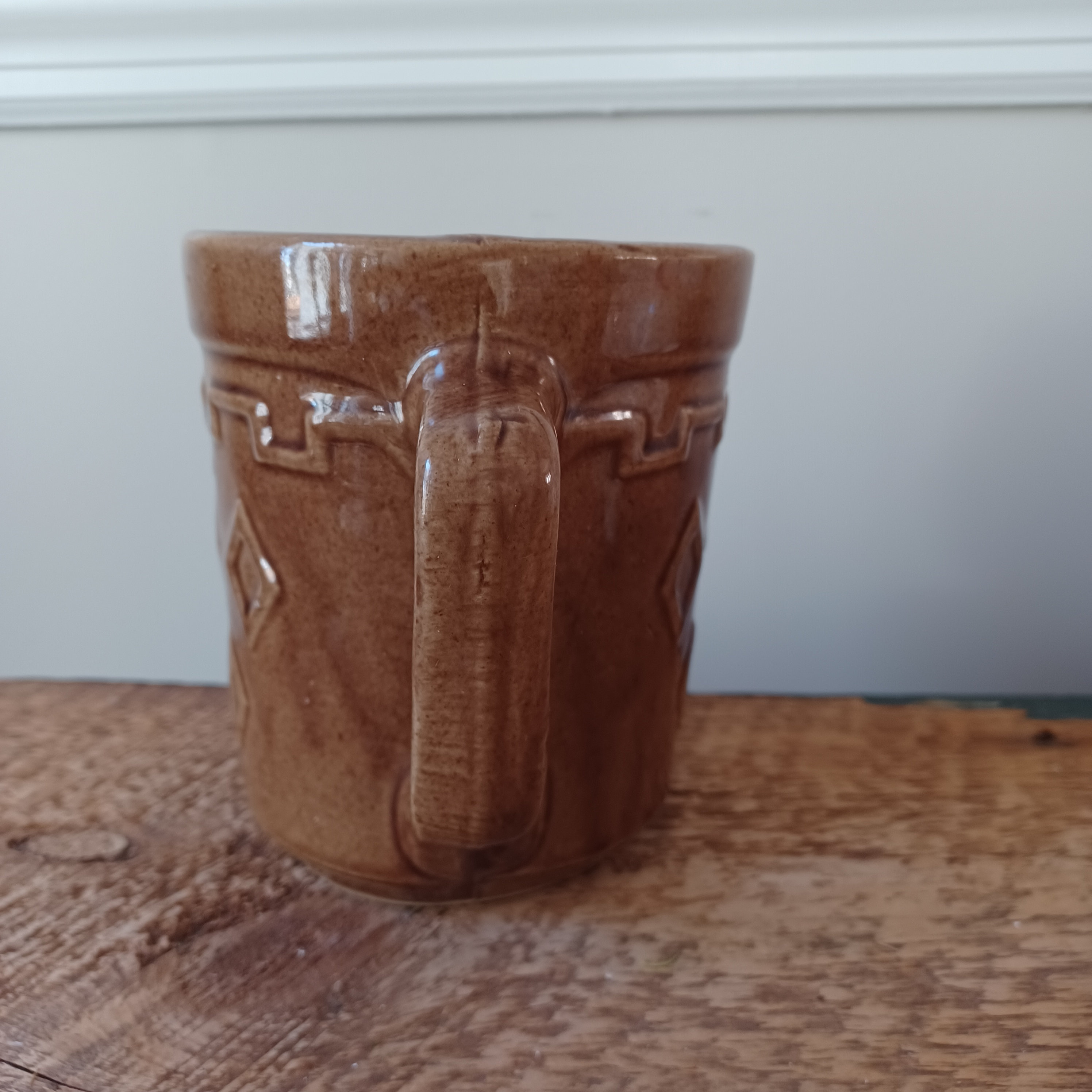 Mccoy Brown Pitcher Diamond Pattern - Etsy