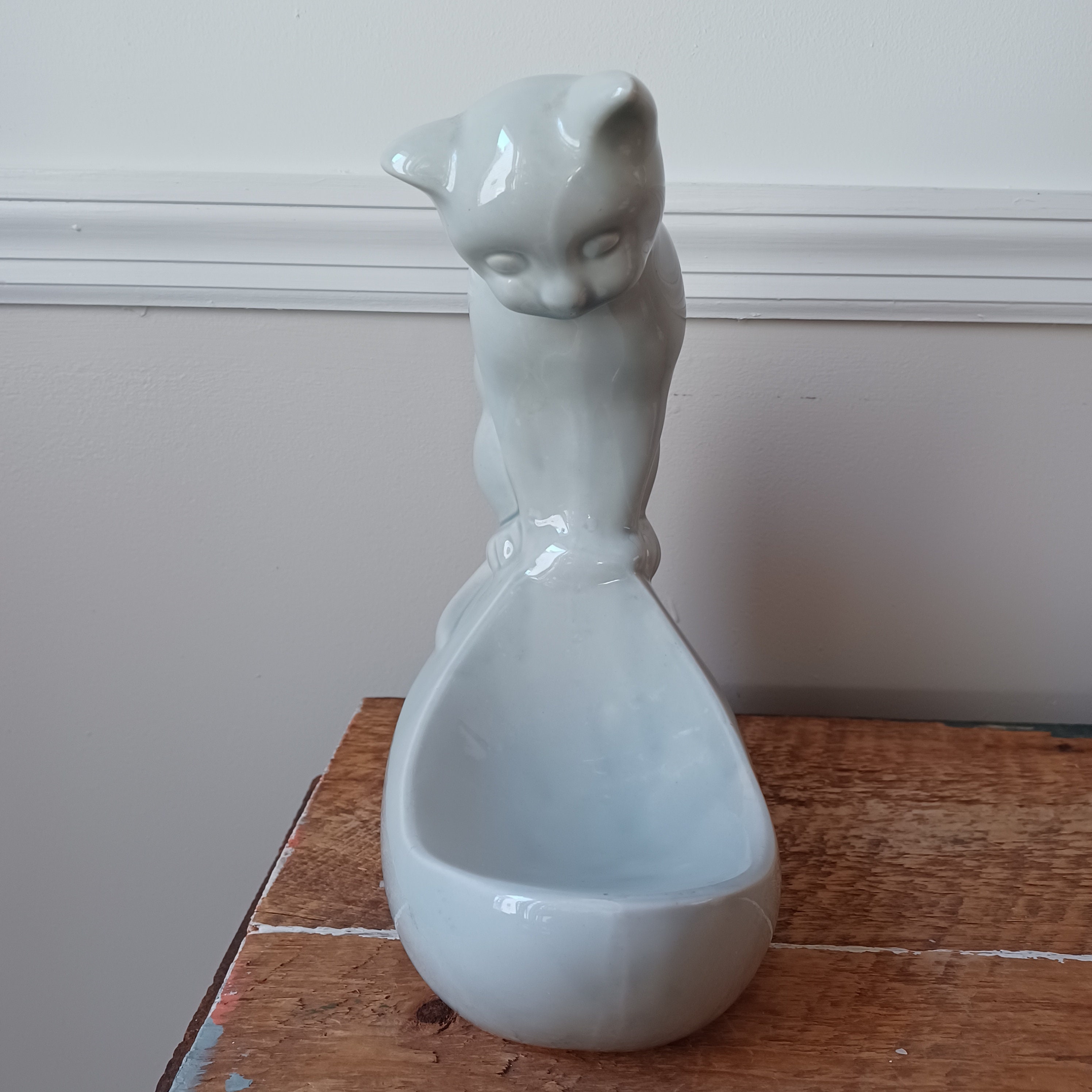 Vintage Haeger Blue Cat Figurine Statue - Etsy