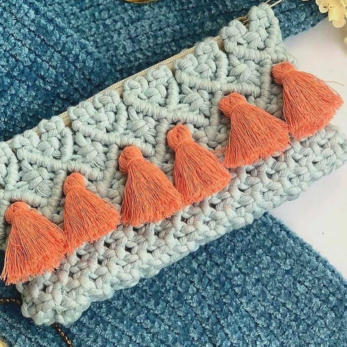 Phoenix Purse 1970s Macrame Bags Design Handbag Designs | Etsy UK