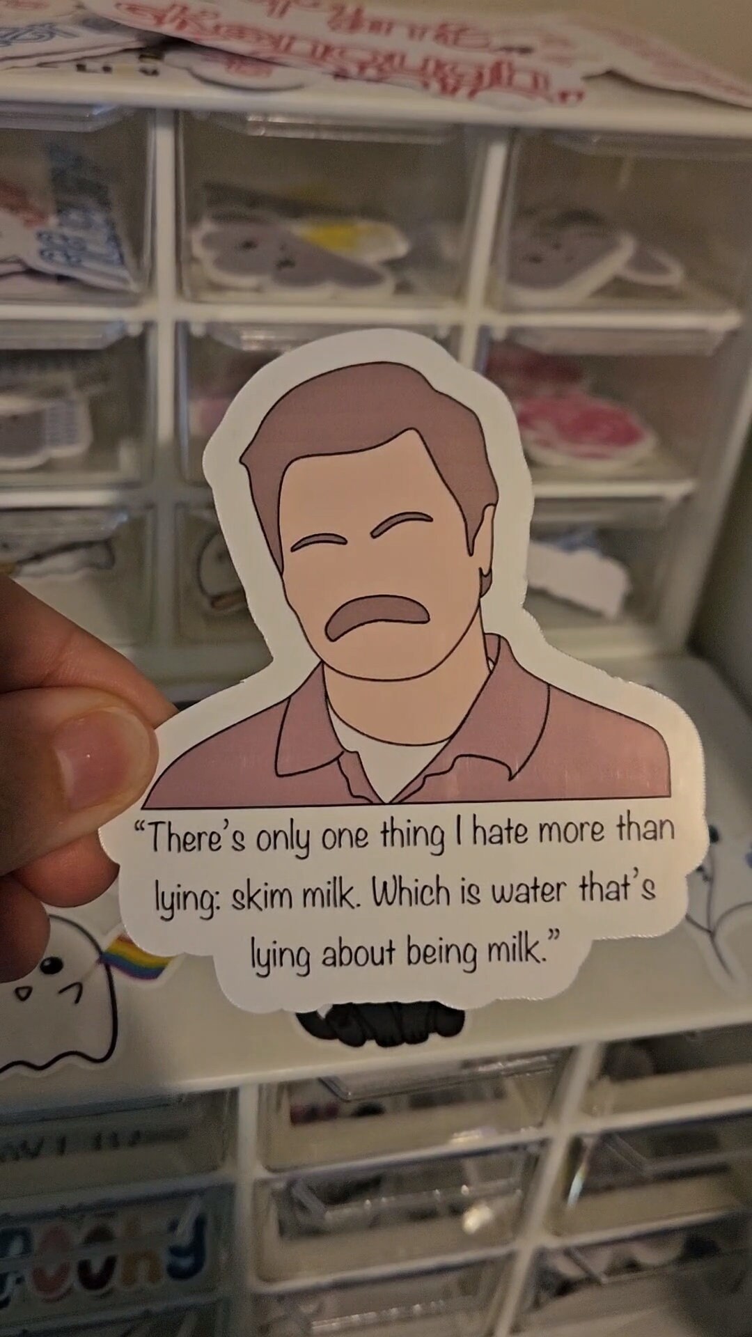 Ron Swason Skim Milk Quote Sticker Parks and Rec - Etsy