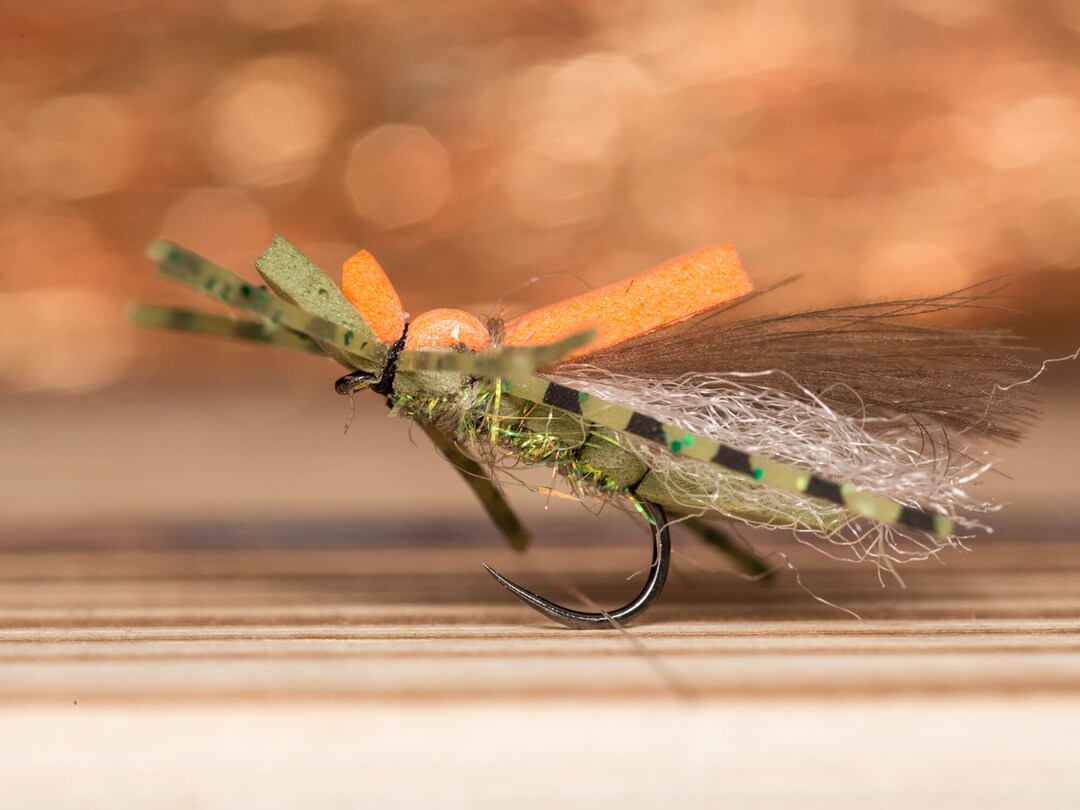 Olive CDC Foam Hopper Dry Fly (3-pack) - Etsy