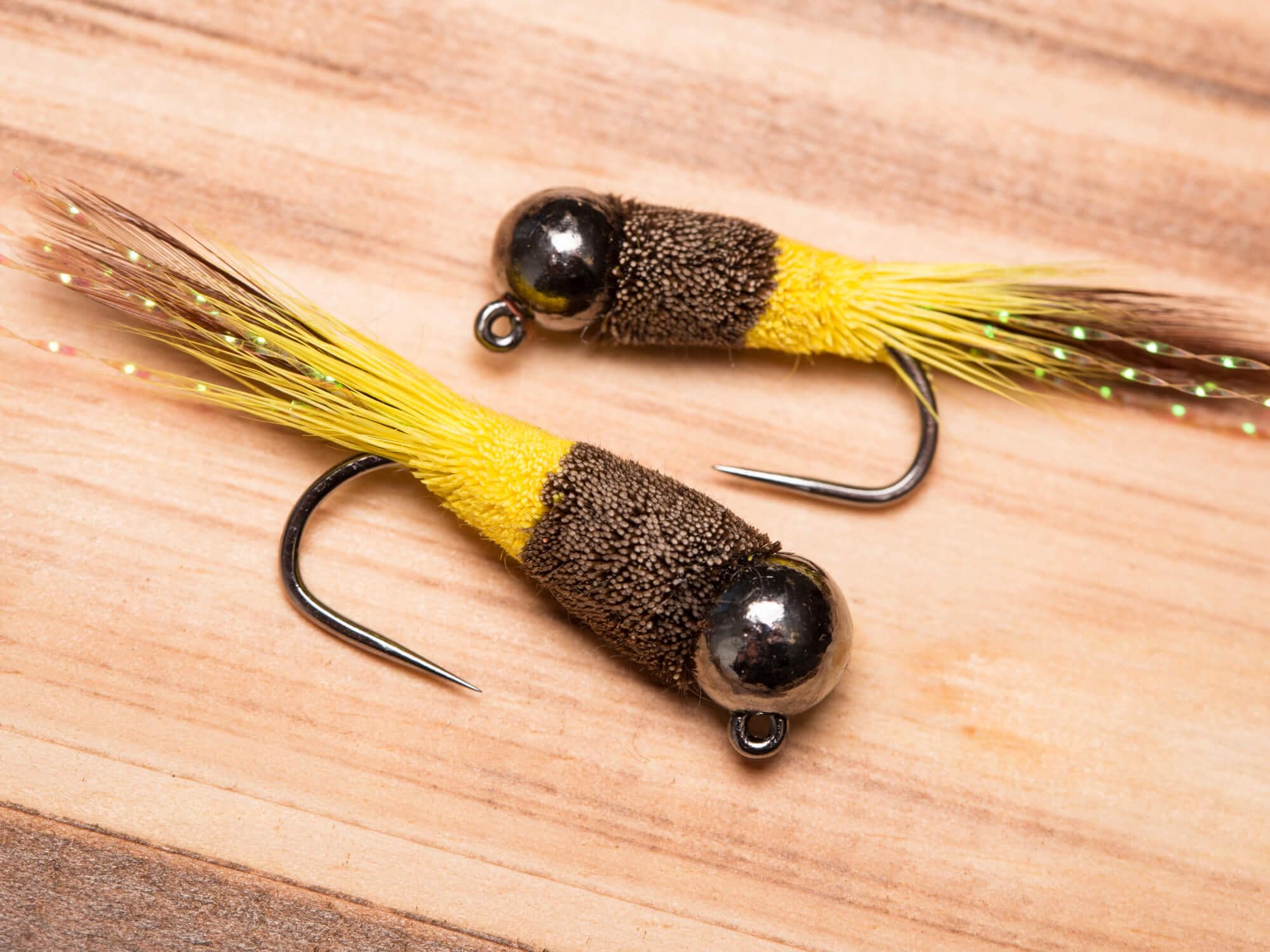 Heavyweight Deer Hair Fry Streamer - Marrom Amarelo (Pacote com 3 ...
