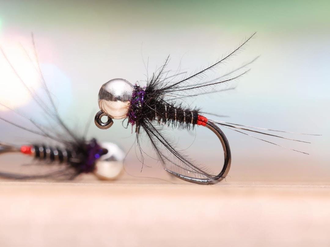 Purple Black Frenchie Euro Nymph - Red Tag (3-pack) - Etsy