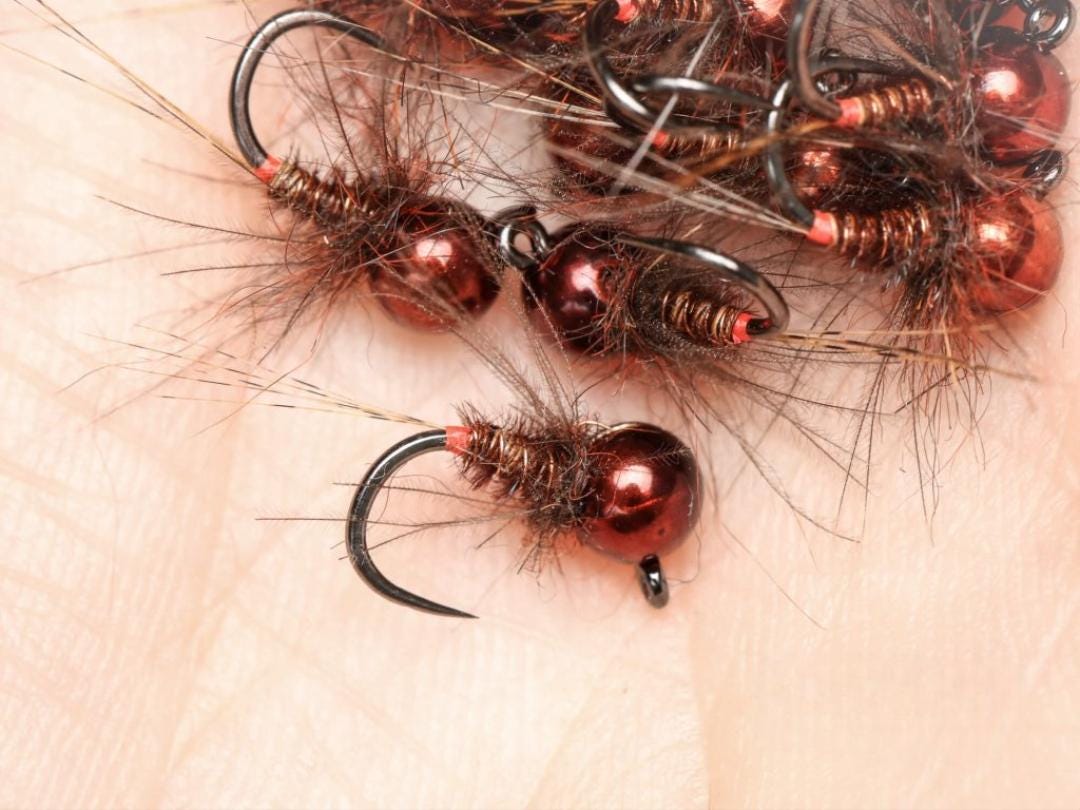 Micro Pheasant Tail Euro Nymph - Heavy Coffee Bead (3-pack) - Etsy