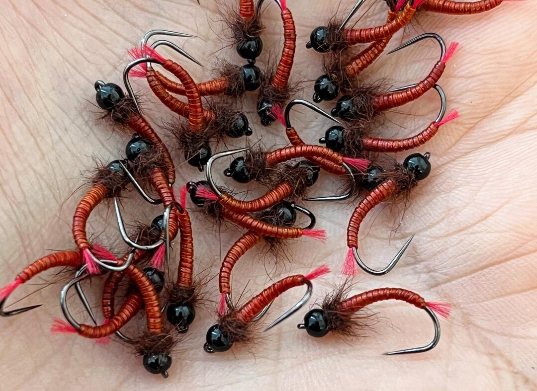 Red Buzzer Bloodworm Nymph (3-pack) - Etsy