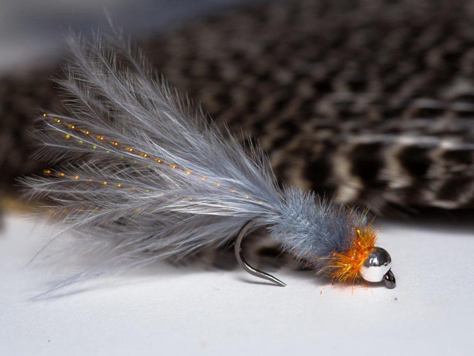 Grey Orange Marabou Leech (3-pack) - Etsy