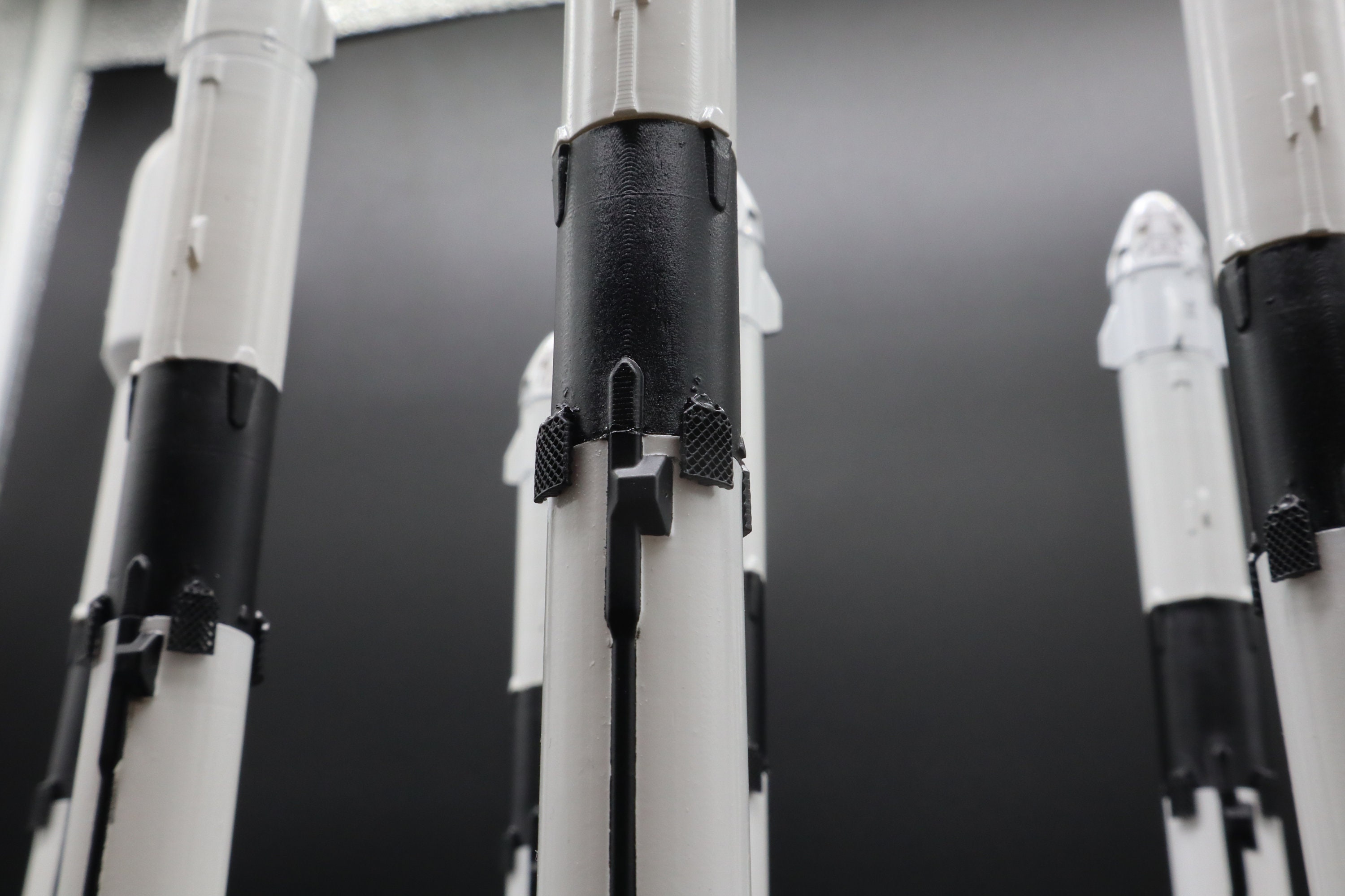 Spacex Falcon 9 1:200 Handcrafted Rocket Scale Model With Crew Dragon ...