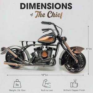 Handmade Scrap Metal Motorcycle Model: Copper Finish Biker Decor - Etsy