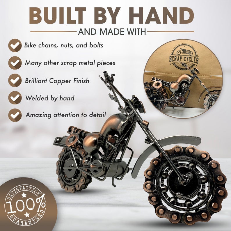 Scrap Metal Motorcycle Model: Hand-welded "el Diablo" Biker Art - Etsy