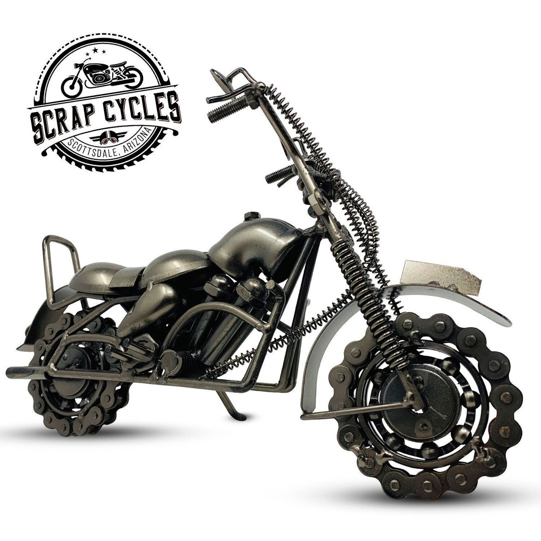 Scrap Metal Motorcycle Model: Handmade Biker Gift, "el Hefe" - Etsy