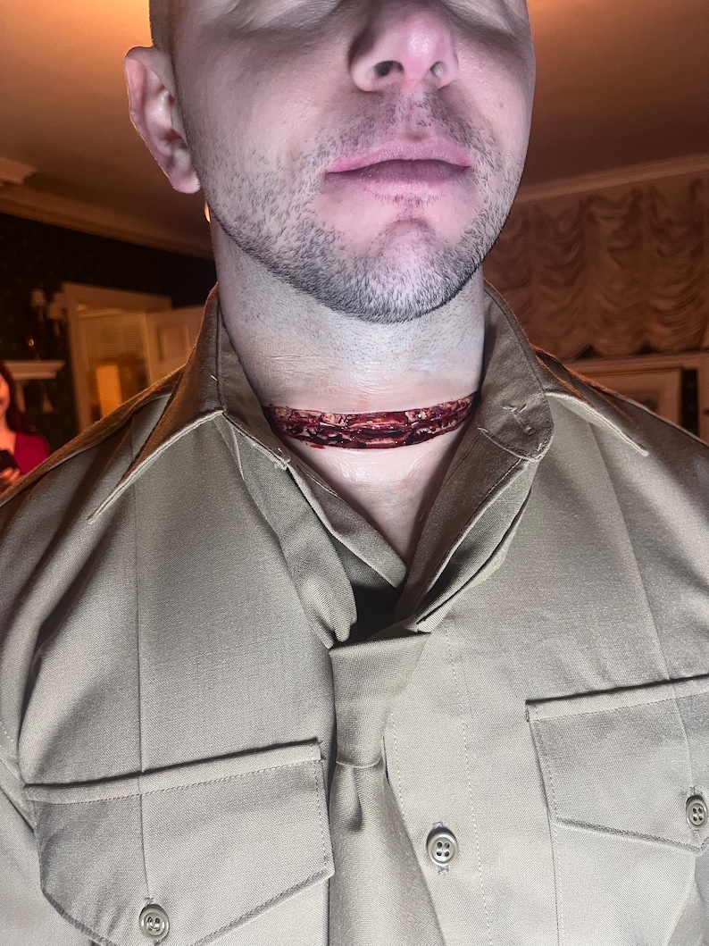 Slit Throat Prosthetic Open / BLOOD FX / Neck Laceration / Practical ...