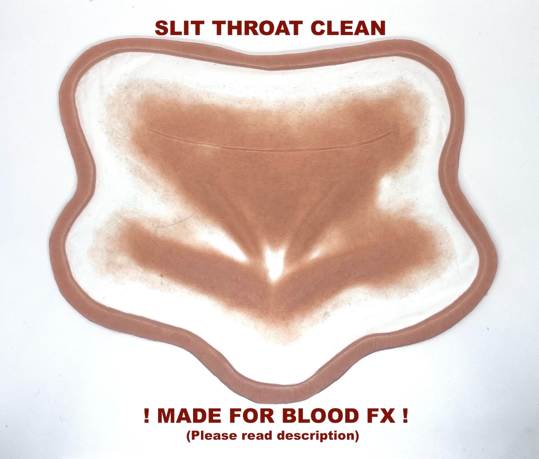 Slit Throat Prosthetic / BLOOD FX / Neck Laceration / Silicone ...