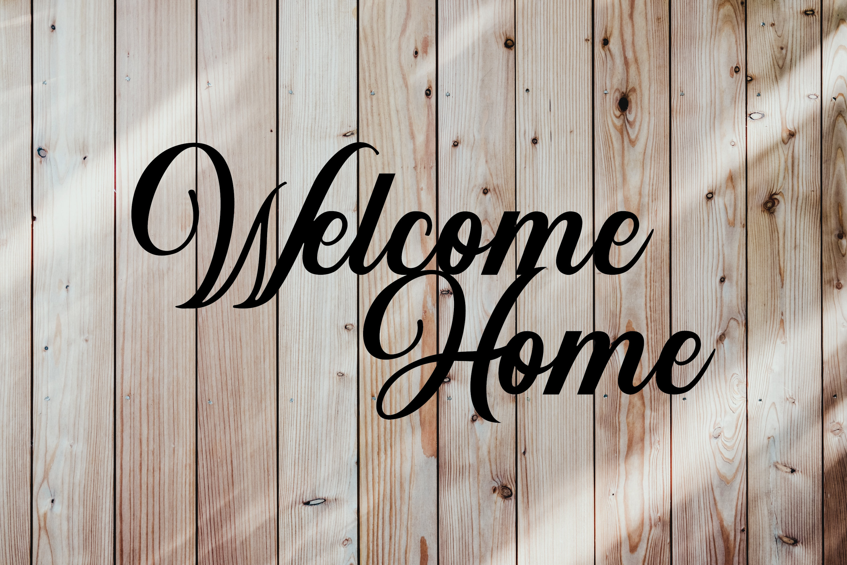 Cursive Welcome Home DXF | Etsy
