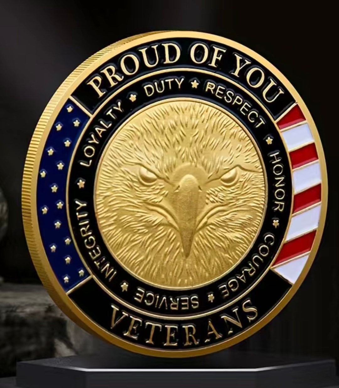 Proud of You Veterans - Thanks for Your Service Challenge Coin - Free ...