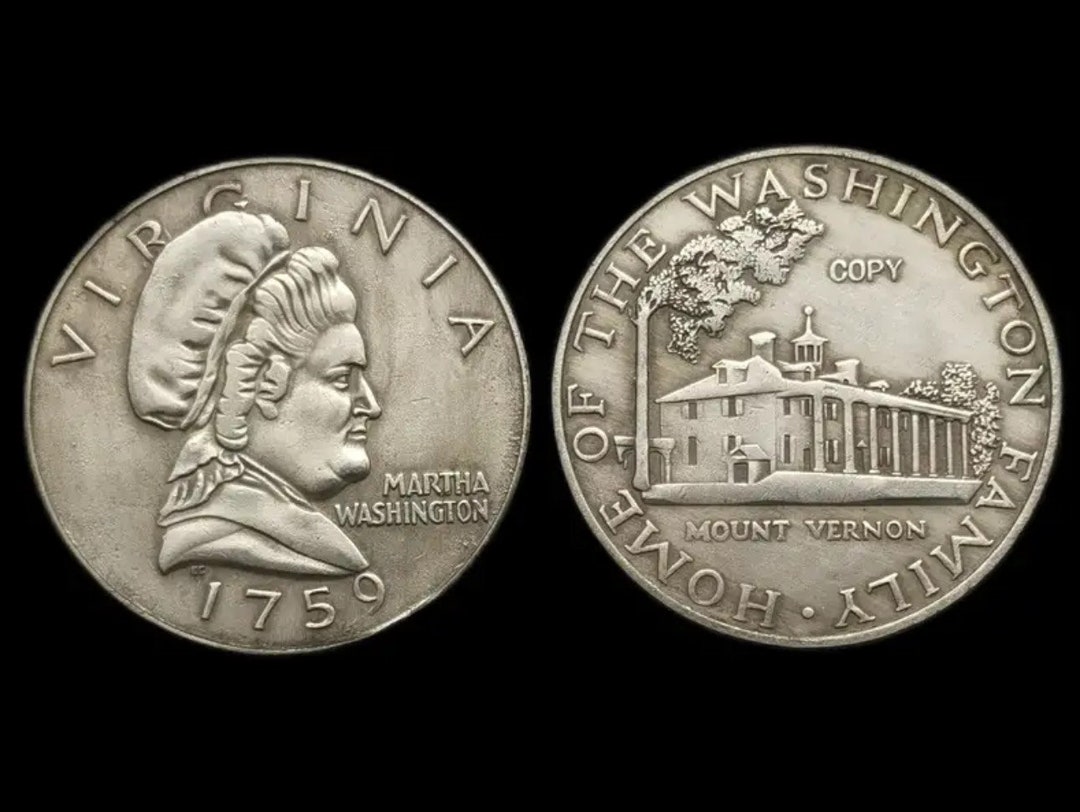 1759 Martha Washington Silvery Commemorative Coin VERY RARE 1 or 2 Coin ...