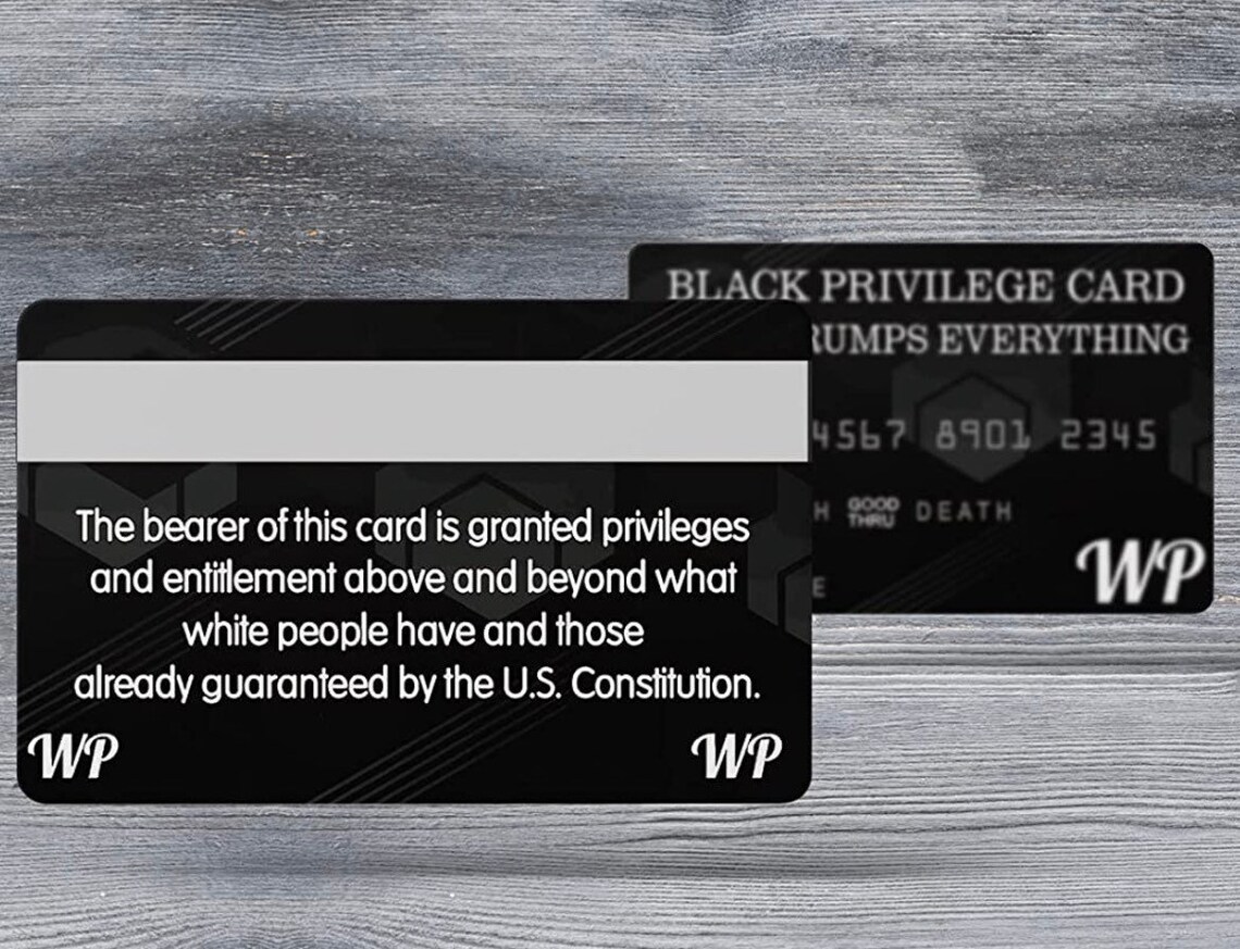Black Privilege Card Two 2 Card Deal Trumps Everything - Etsy