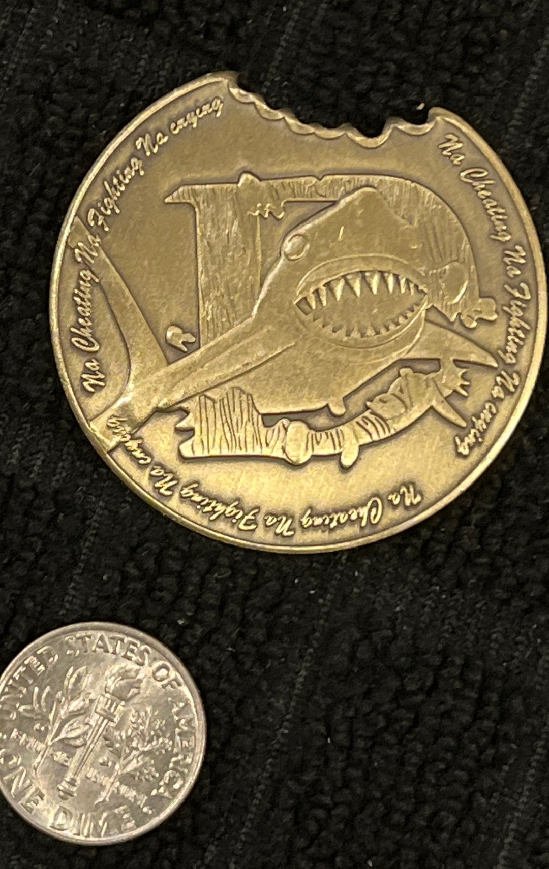 Shark Commemorative Coin - With a Bite Missing - Free Shipping - See ...