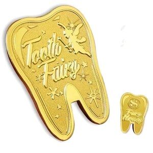 Tooth Fairy Money Ingot - Changing Teeth Golden Coin, Children's Gift ...