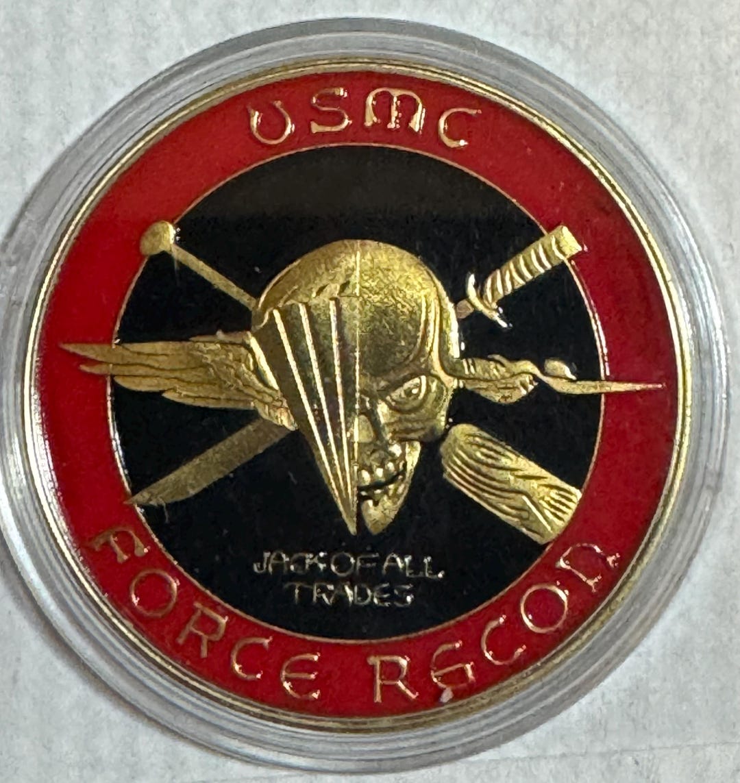 United States Marine Corps Force Recon - Challenge Coin - in Plastic ...