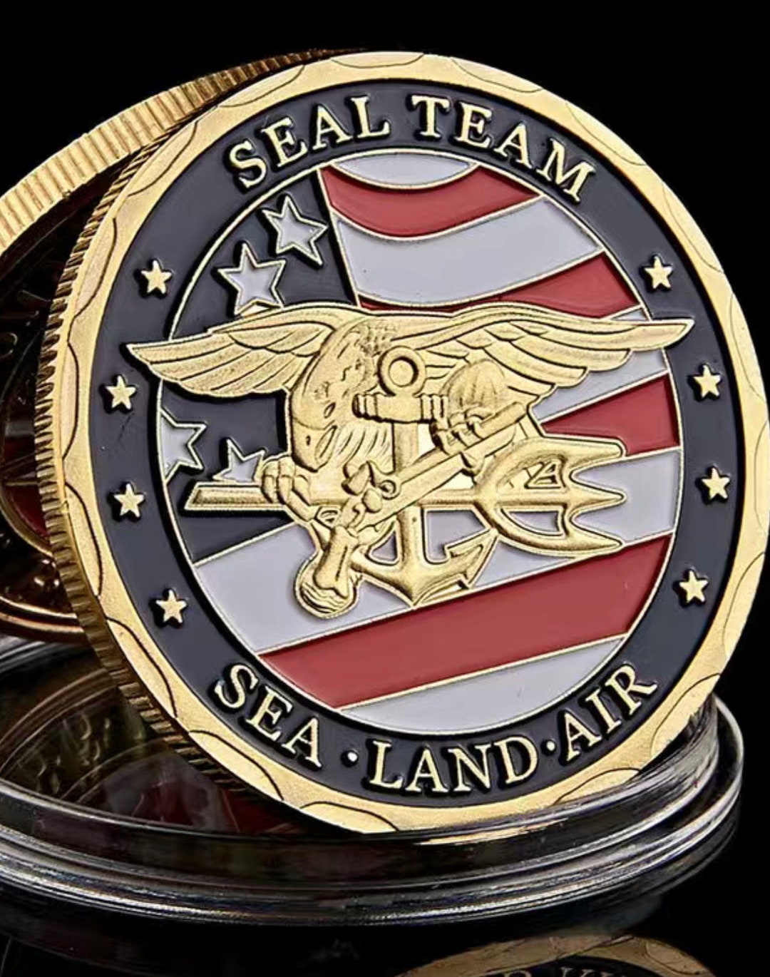 US Navy Seal Team Sea Land Air Challenge Coin 1 or 2 Coin Deal Free ...