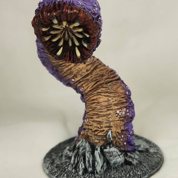 Painted Miniatures Purple Worm - Etsy
