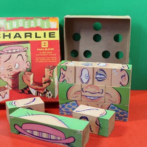 Changeable Charlie Wooden Puzzle Game by Halsam in Original Box Vintage ...