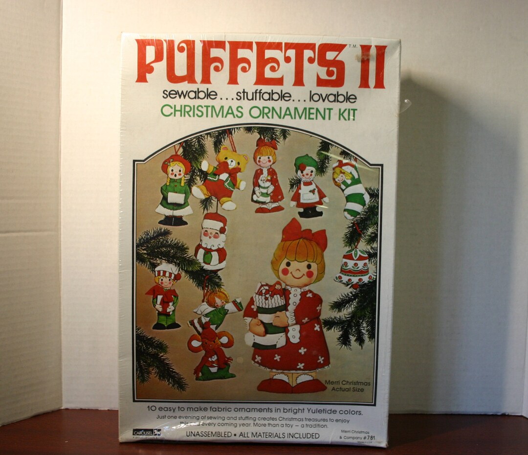 Vintage Puffets II Christmas Crafting Fabric Ornaments Kit #781 by ...