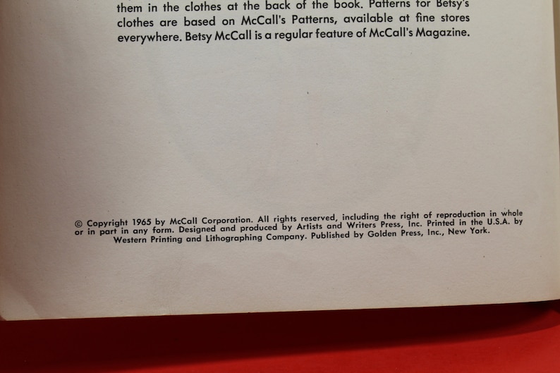 Betsy Mccall - A Paper Doll Story Book by Selma Robinson, 1965 A Little ...