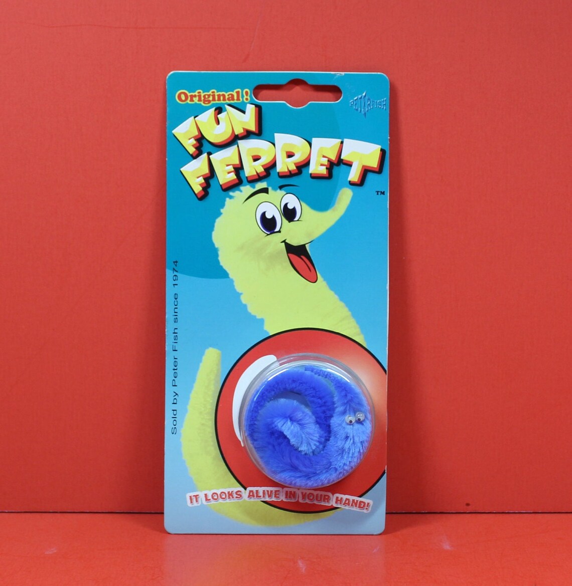 Vintage 70's Toy Pet / Magic Illusion Blue Hand Ferret With Googly Eyes ...