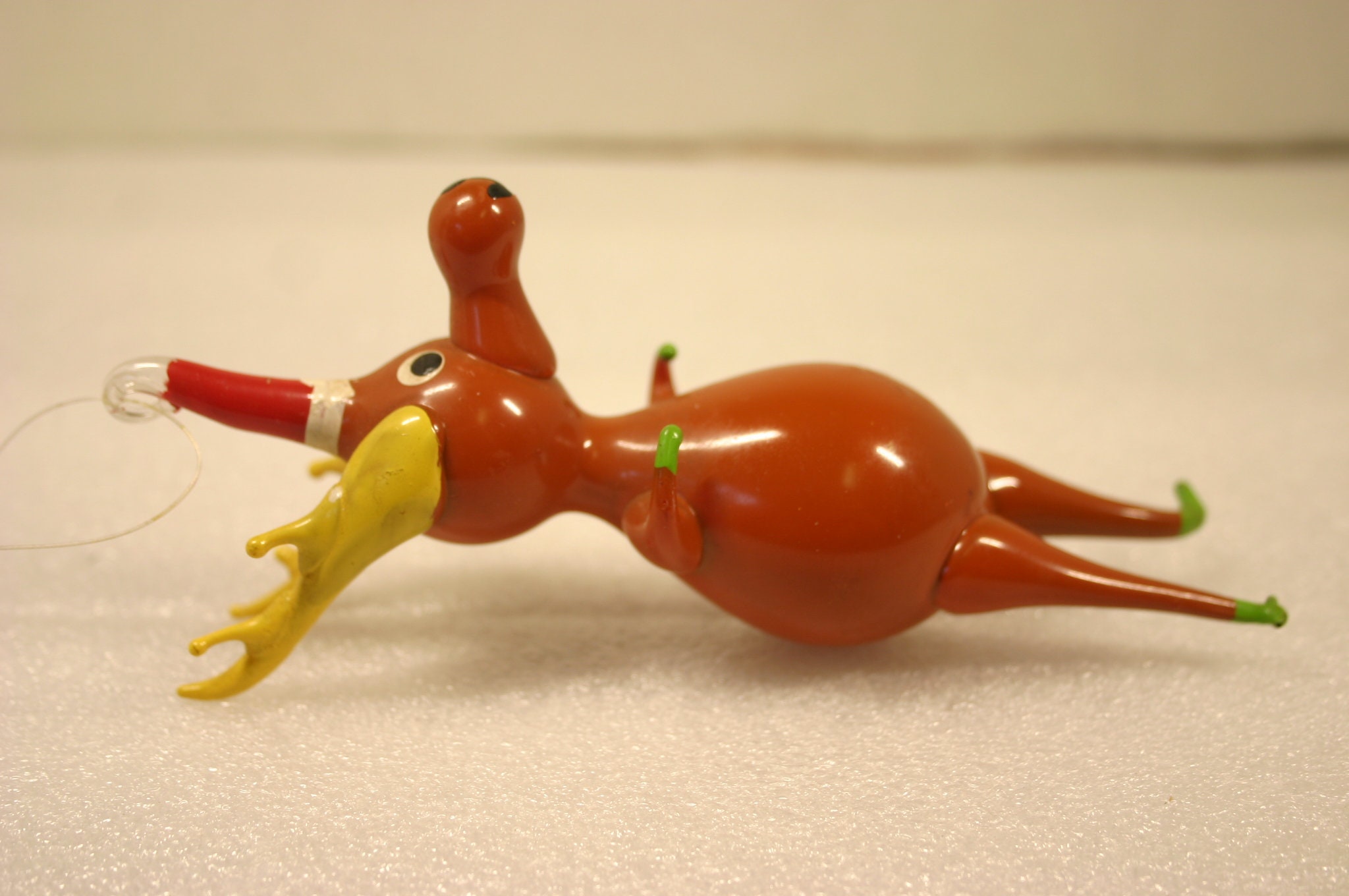 Vintage Glass Reindeer Christmas Ornament / Hand Blown / Hand | Etsy