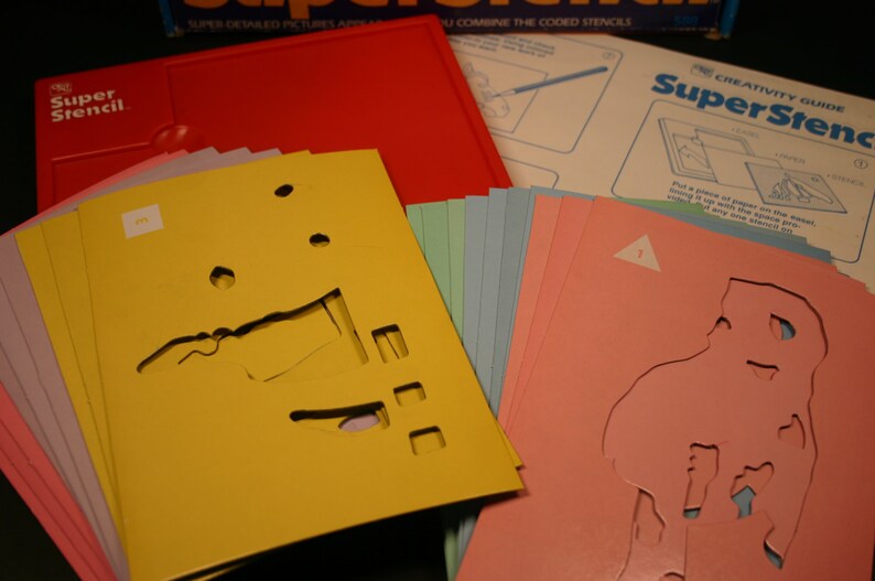 Vintage Super Stencil Activity Set / Home and Travel Drawing - Etsy