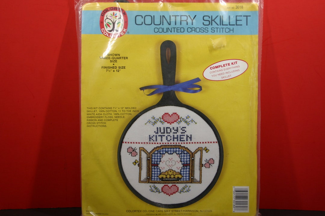 Counted Cross Stitch Craft Kit Country Skillet by Colortex 1988 / Home ...