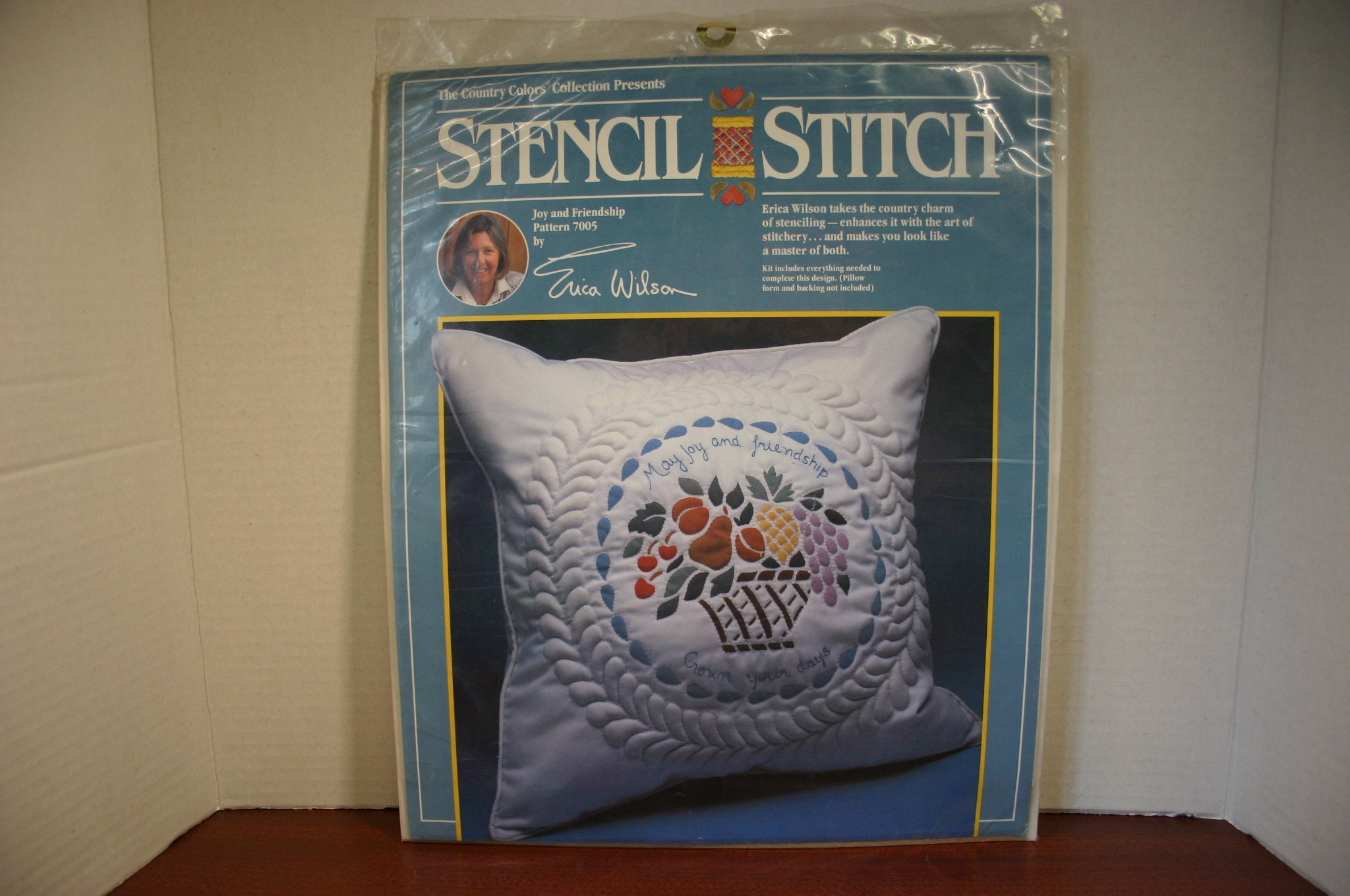 1984 Erica Wilson Stencil Stitch Kit / New / Country Colors | Etsy