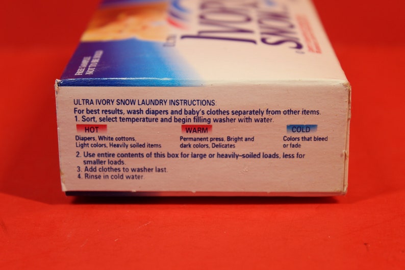 Vintage Ivory Snow Detergent Sample Size Box / Powder Laundry - Etsy