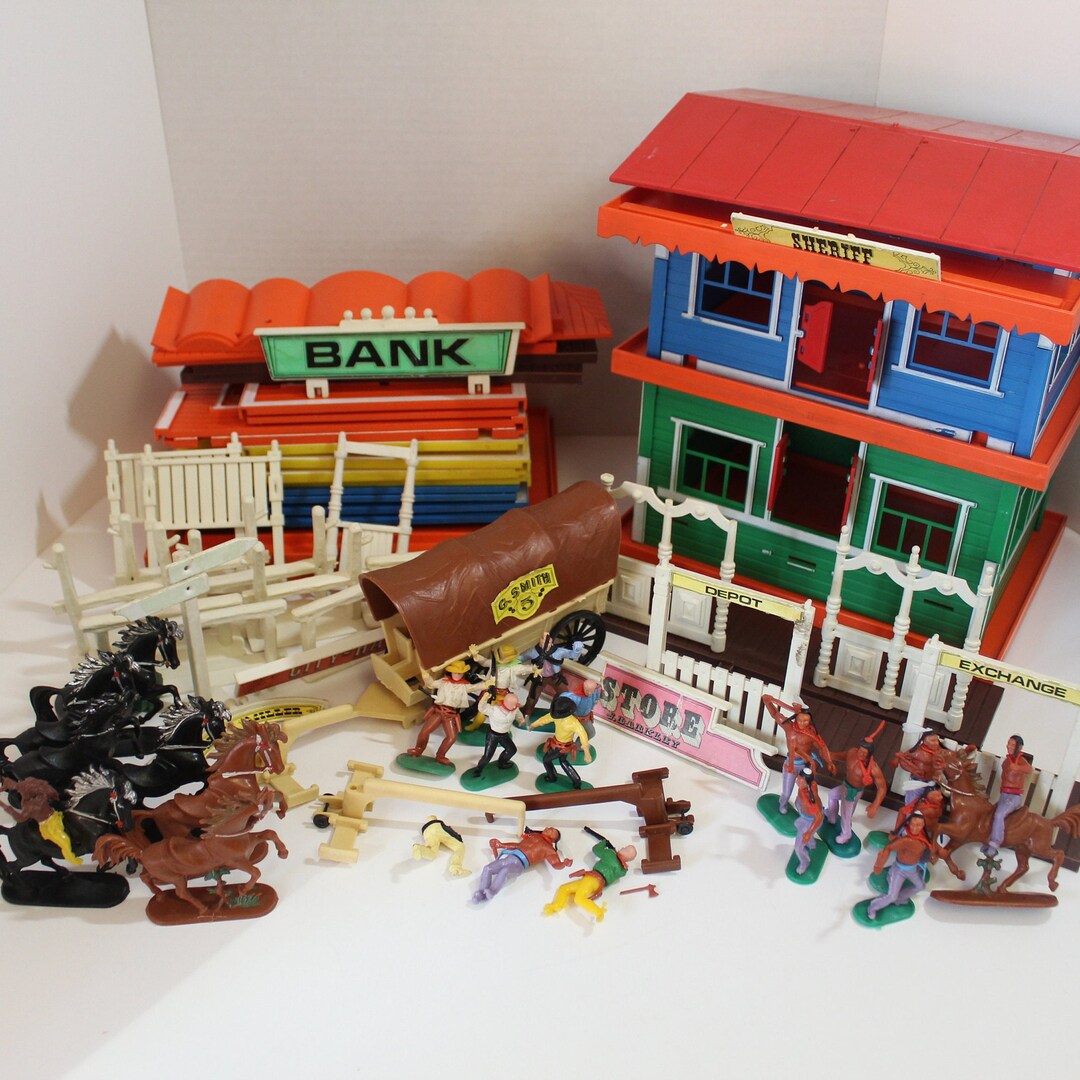 Sears Big Western Town Play Set W. Germany Vintage 70's / SEE LISTING ...