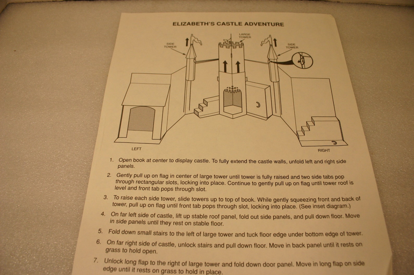 Vintage 1992 Pop up Play Castle Book / Elizabeth's Castle - Etsy