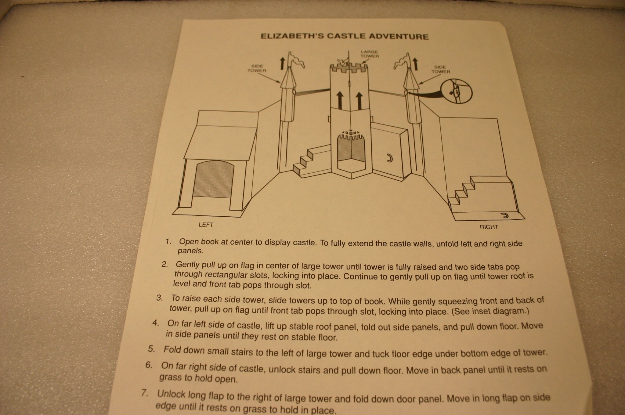 Vintage 1992 Pop up Play Castle Book / Elizabeth's Castle - Etsy
