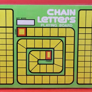 Chain Letters Game Vintage 1970 Hasbro Bookcase Game / NBC Games / Word ...