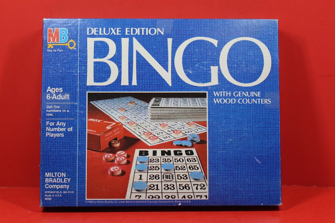 Vintage Deluxe Edition Bingo Game Set by Milton Bradley / - Etsy
