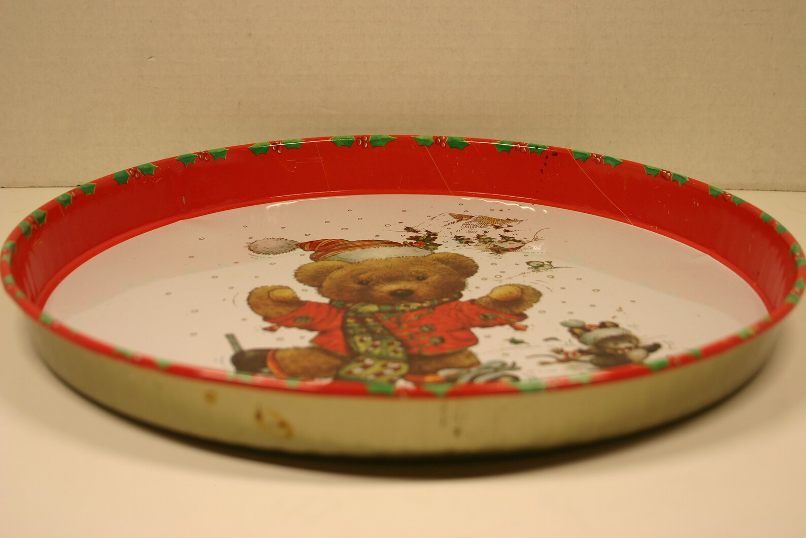 Vintage 90's Metal Christmas Serving Tray Giordano Giftco | Etsy