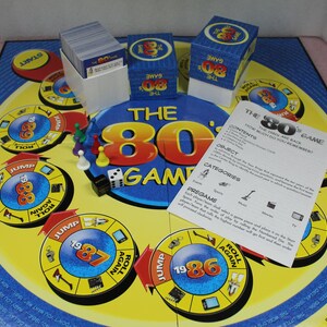 The 80's Game Trivia Boardgame Vintage 2001 100% Complete / Nostalgic ...
