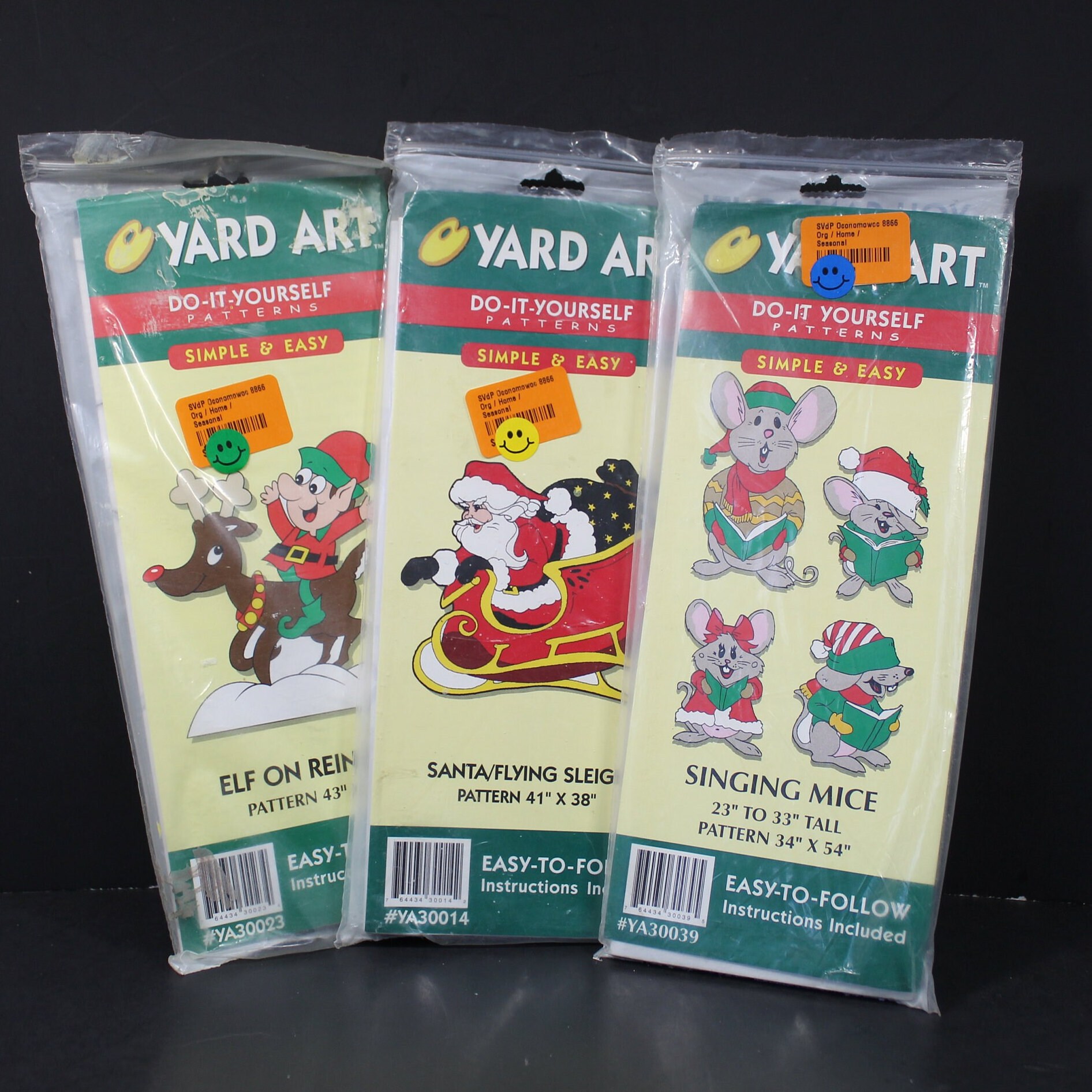 Vtg Yard Art Do It Yourself Christmas Wood Pattern Lot of 3 / Santa ...