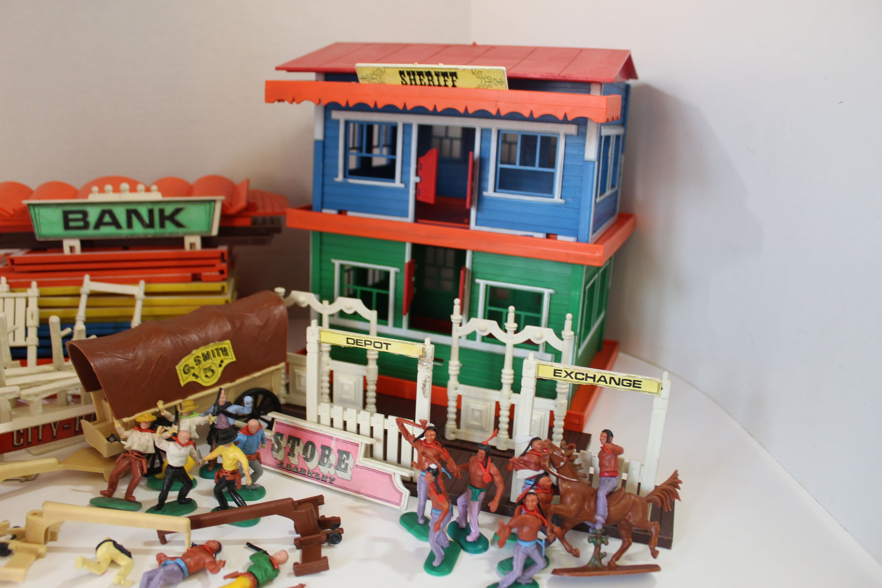 Sears Big Western Town Play Set W. Germany Vintage 70's / - Etsy