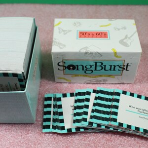 Song Burst Board Game 1991 Vintage 50's and 60's Edition / 100% ...